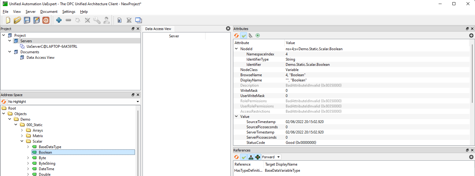How-to register an input to read an OPC UA boolean