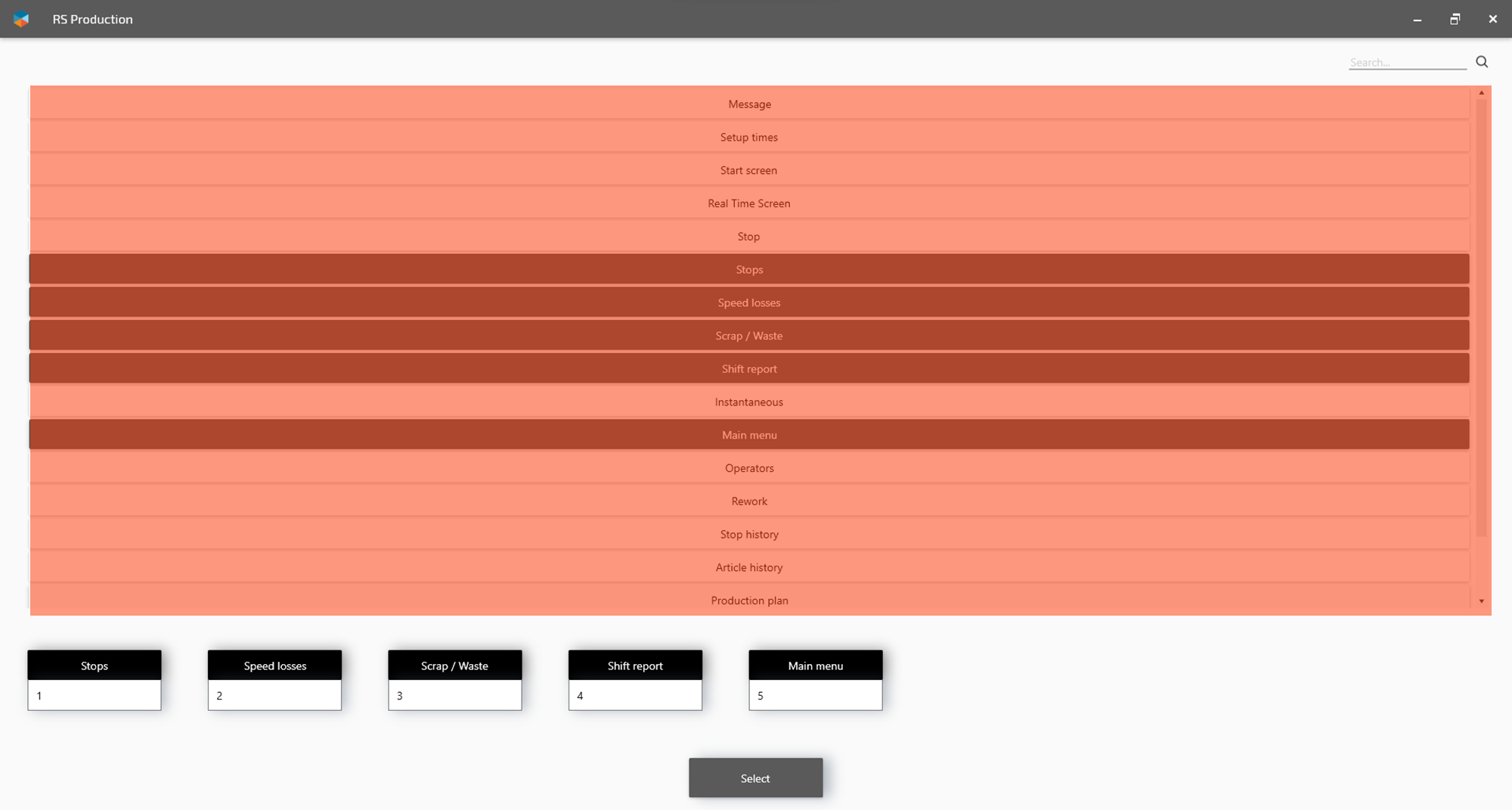Configure Operator tools menu