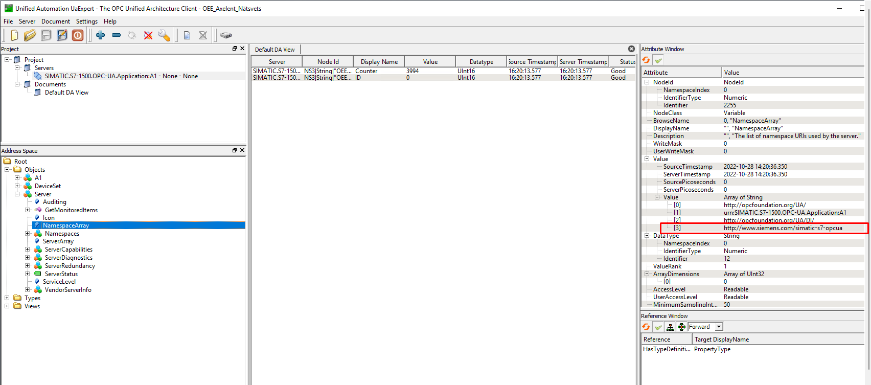 How to find correct OPC tag in UAExpert