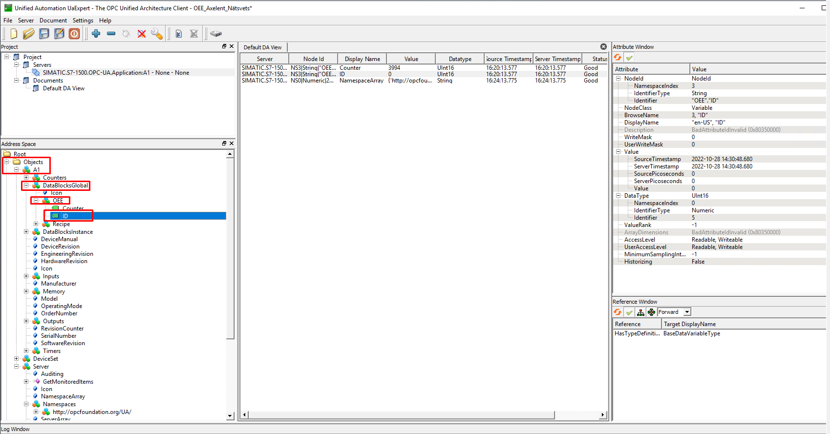 How to find correct OPC tag in UAExpert
