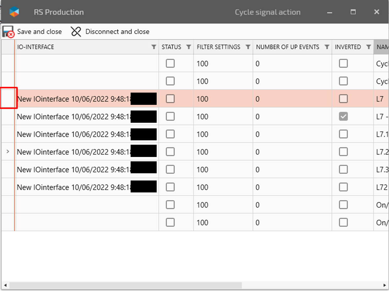 Create OPC tag on the virtual Blackbox as cycle signal (counter tag)
